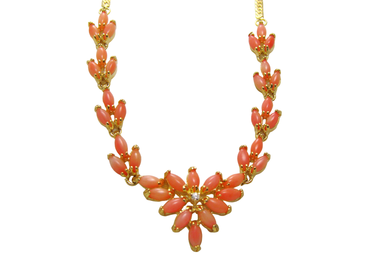 Колье, коралл
