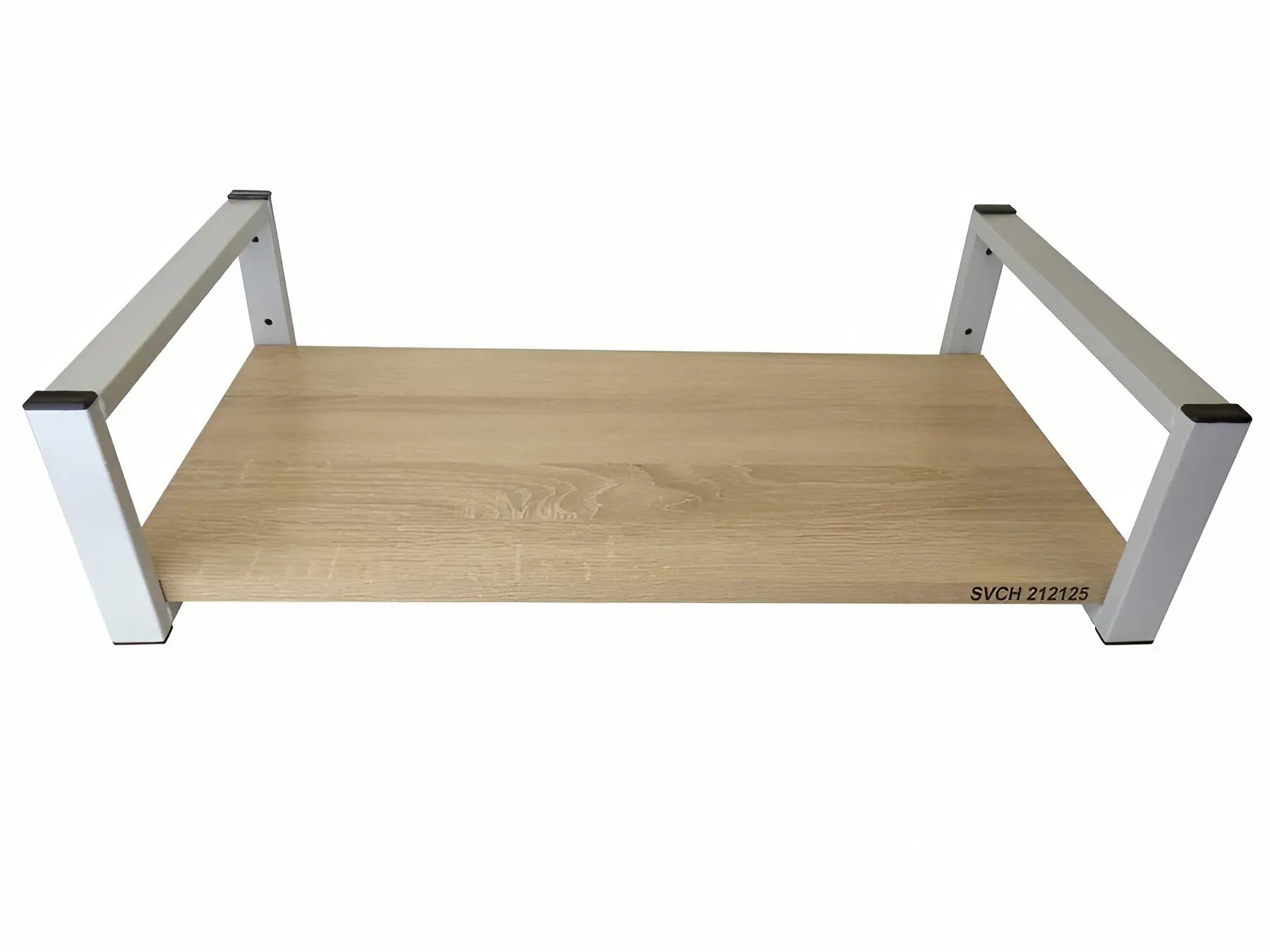 Полка для микроволновки GARROSS "SIBERIA 212125", одна полка 30х60 см, высота 15 см, каркас серый, цвет полок дуб сонома