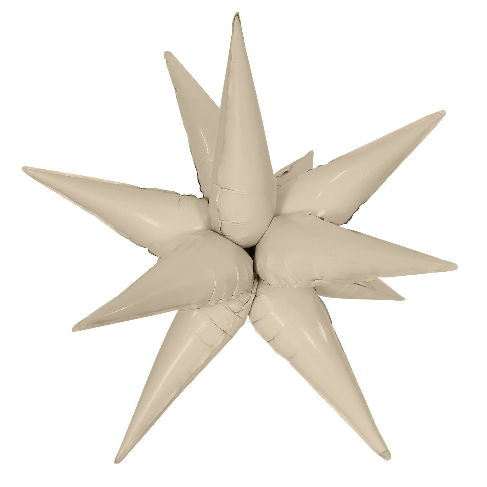 Шар (26'/66 см) Звезда, Составная, Мистик, Кремовый, Сатин, 1 шт. в уп.