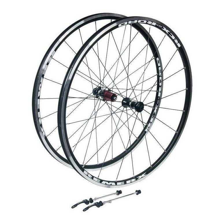Колеса комплект Remerx RCX Road 700c (622x15), обод двойной, 20/24 спицы, под эксцентрик, барабан под кассету Shimano/SRAM