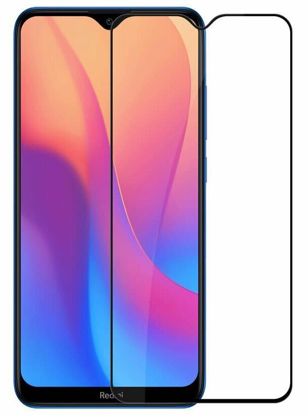 Защитное стекло FaisON Super-D для Xiaomi Redmi 8A полноэкранное черное 3D