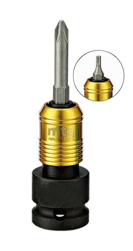 Держатель бит 1/4" с зажимным патроном 1/4" mte