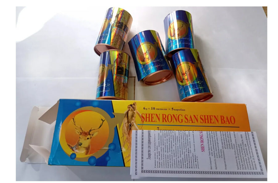 Золотой Олень для мужчин, курс 5 банок по 10 капсул, Шарики для мужской потенции