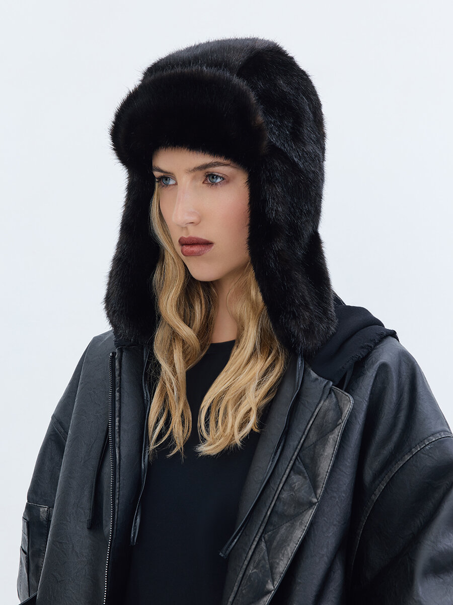 Шапка-ушанка для женщин