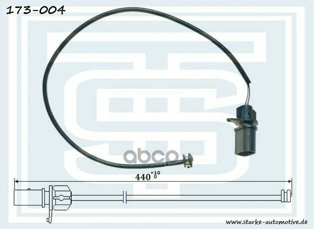 Датчик износа тормозных колодок Audi/VW Starke 173-004/3B7615121 31410 3B7615121 31410 STARKE арт. 173004