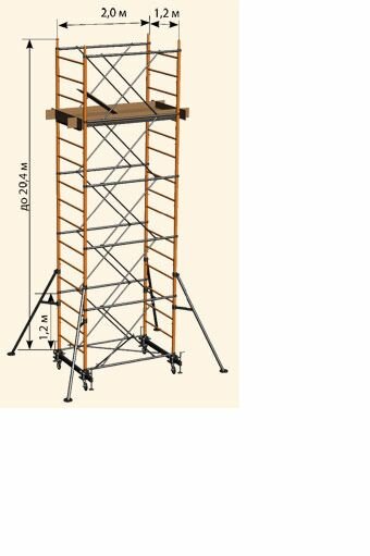 Вышка-Тура Стальная Вектор-14,6