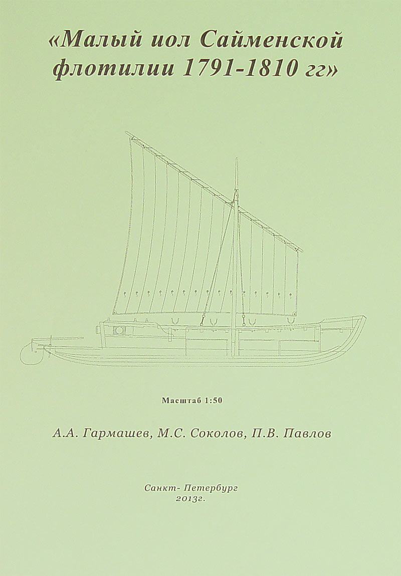 Чертеж сборной модели корабля из дерева, малого иола 1791-1810 гг, Россия