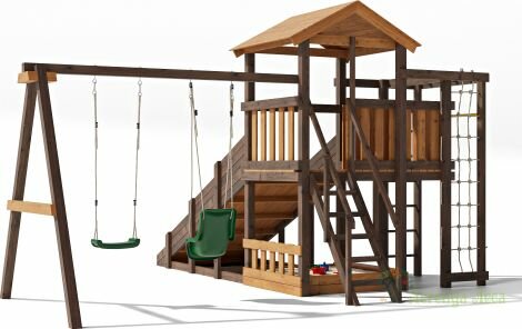 Детская площадка легенда леса всесезонная 6 Золотой Тик-Орех
