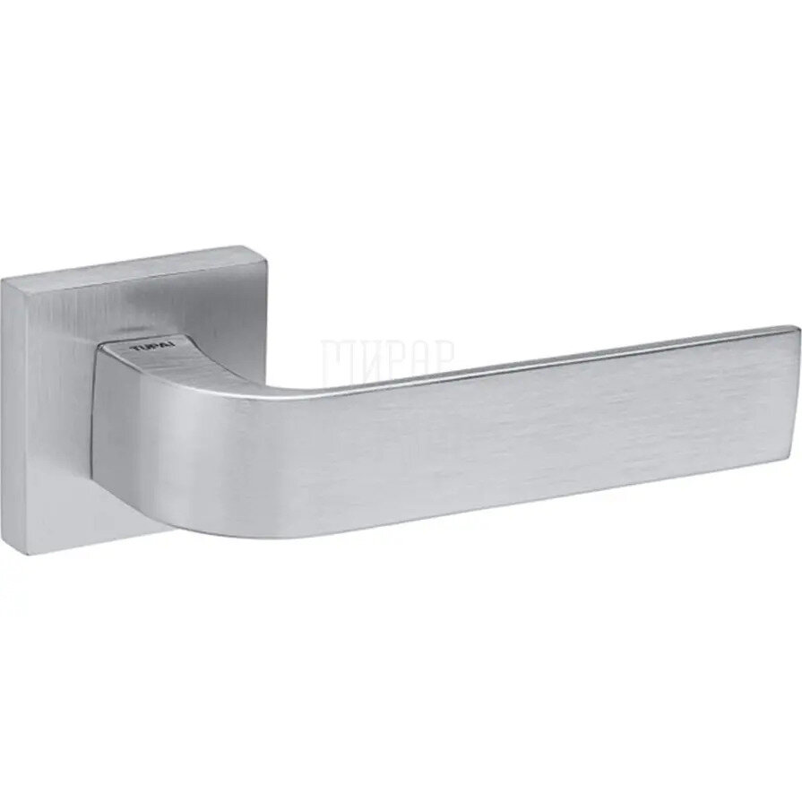 Дверная ручка на квадратной розетке Tupai Cinto 2732 Q матовый хром