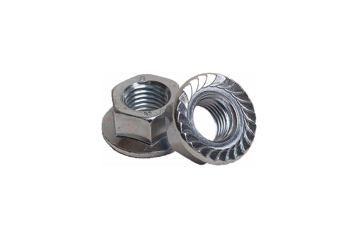 Креп-комп Гайка с фланцем DIN 6923 для соединения с болтом M12, комплект 10 шт