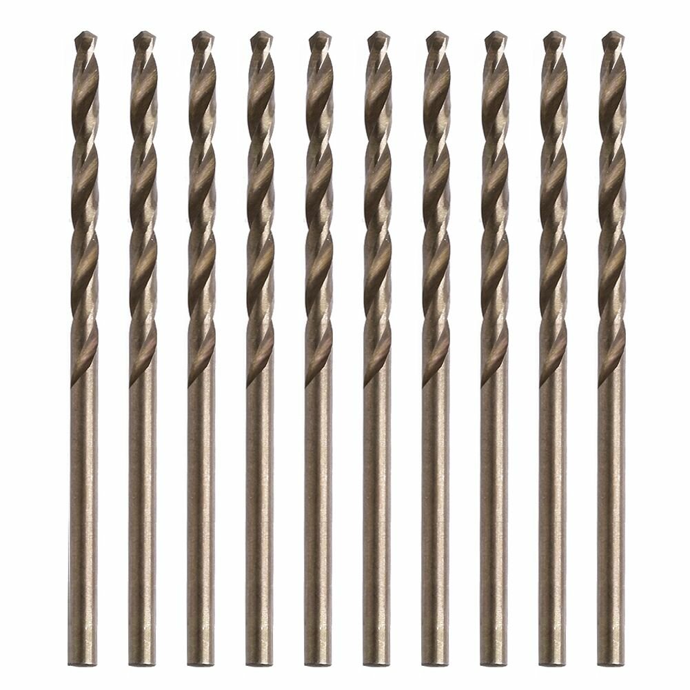 10 шт, полностью заточенные спиральные сверла, содержащие кобальт- 2,5 мм