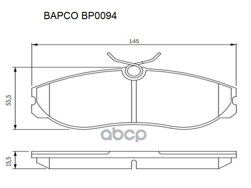 Колодки тормозные дисковые передние BAPCO арт. BP0094