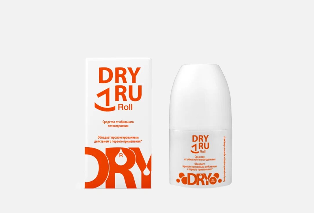 Антиперспирант DRY RU Roll, от обильного потоотделения с пролонгированным действием, 50 мл