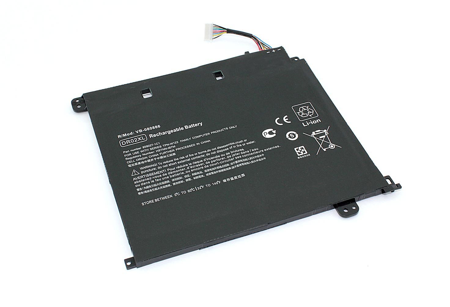 Аккумулятор OEM (совместимый с DR02XL, HSTNN-IB7M) для ноутбука HP Chromebook 11 G5 7.7V 3600mAh черный