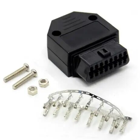 Лучшее качество 16pin obd2 разъем OBD2 OBD 2 16Pin женский угловой разъем OBD гнездо для провода "Мама" разъем obdii разъем obd2 adapter