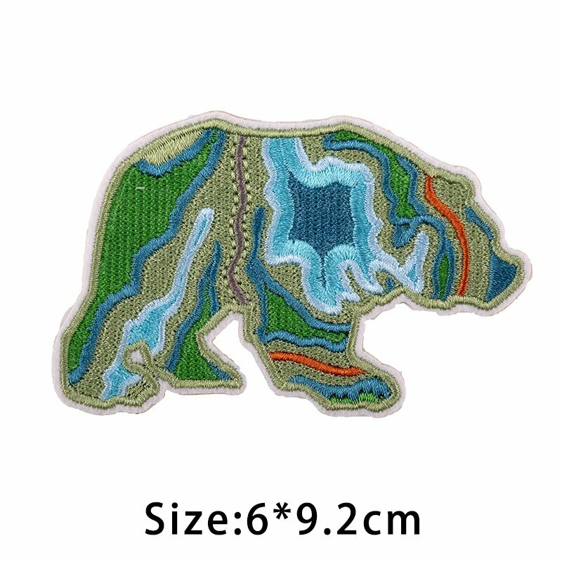 Термоклейкая нашивка белая медведь 11