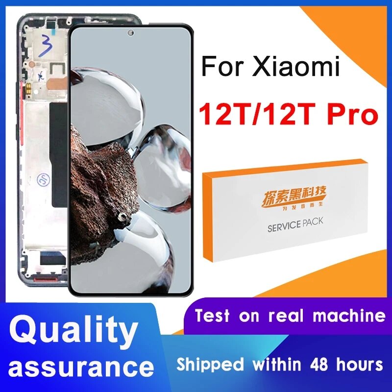 Оригинальный дисплей 6,67 дюйма для Xiaomi 12T Pro AMOLED, 22081212UG, дигитайзер 12T Pro Blue Frame