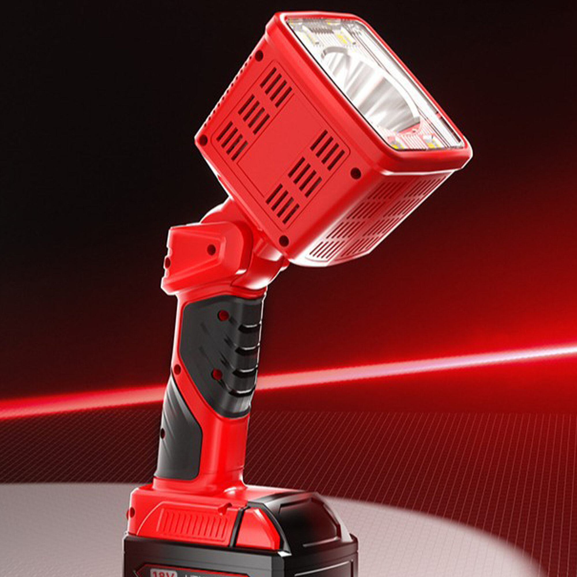 18W-1250LM, наружный взрывоопасный светодиодный прожектор с дистанционным управлением, квадратный, подходит для батареи Milwaukee 18 В (батарея в комплект не входит)