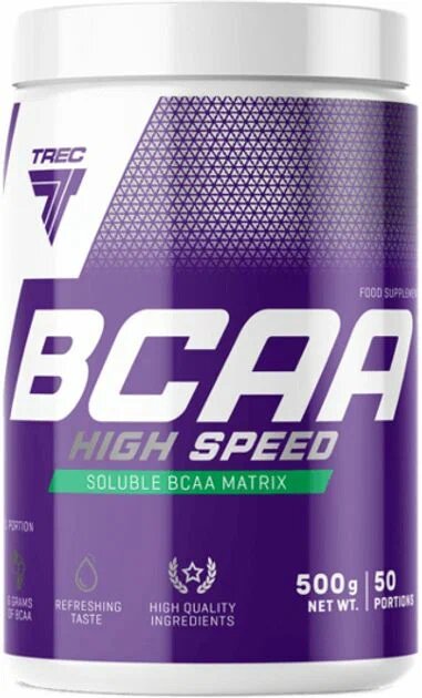 Аминокислоты Trec Nutrition BCAA HIGH SPEED, вкус лимон, банка, 500г