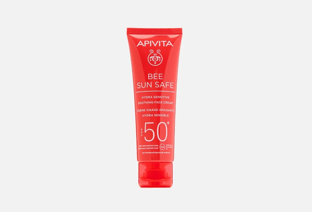 Солнцезащитный успокаивающий крем для лица SPF50+ APIVITA Bee Sun Safe , 50 мл