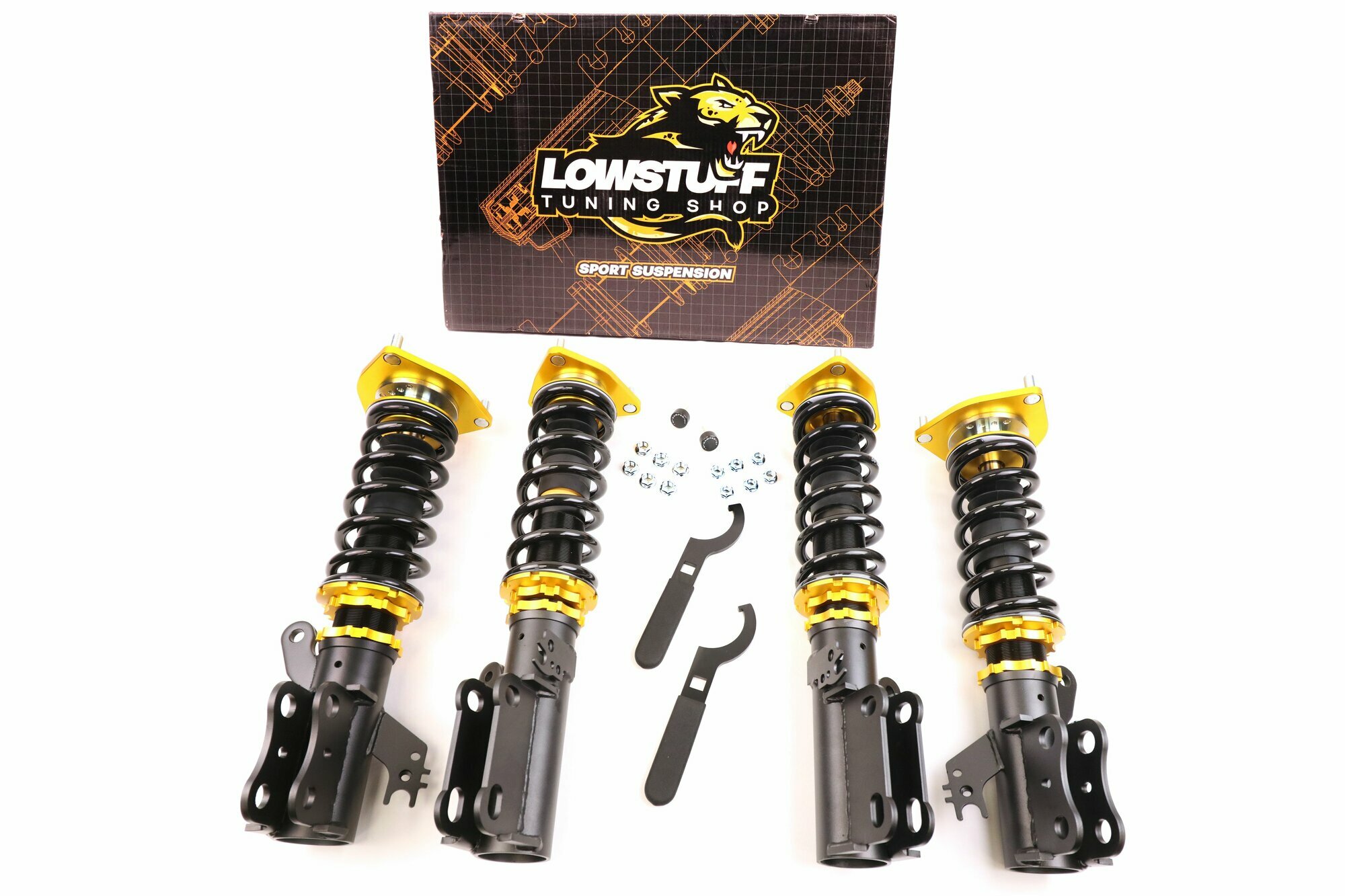 Винтовая подвеска Toyota Camry V40, V50 фултап койловеры с регулировкой высоты и жесткости LOWSTUFF EVO-III LSCSTO053