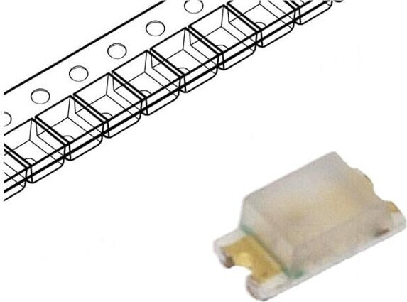 Светодиод ROHM SML-D12Y1WT86 LED SMD 0603 yellow 63?100mcd 1.6x0.8x0.55mm 2.2V 20mA 54mW 1 шт