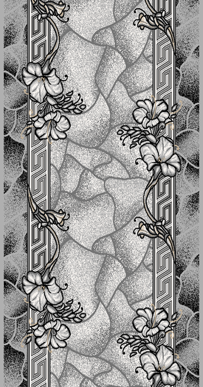 Ковровая дорожка, Рулон, Серый, Серебристый, Бежевый, Классический, Винтажный, на пол, в гостиную, спальню, в ассортименте (160 см. на 3000 см.)