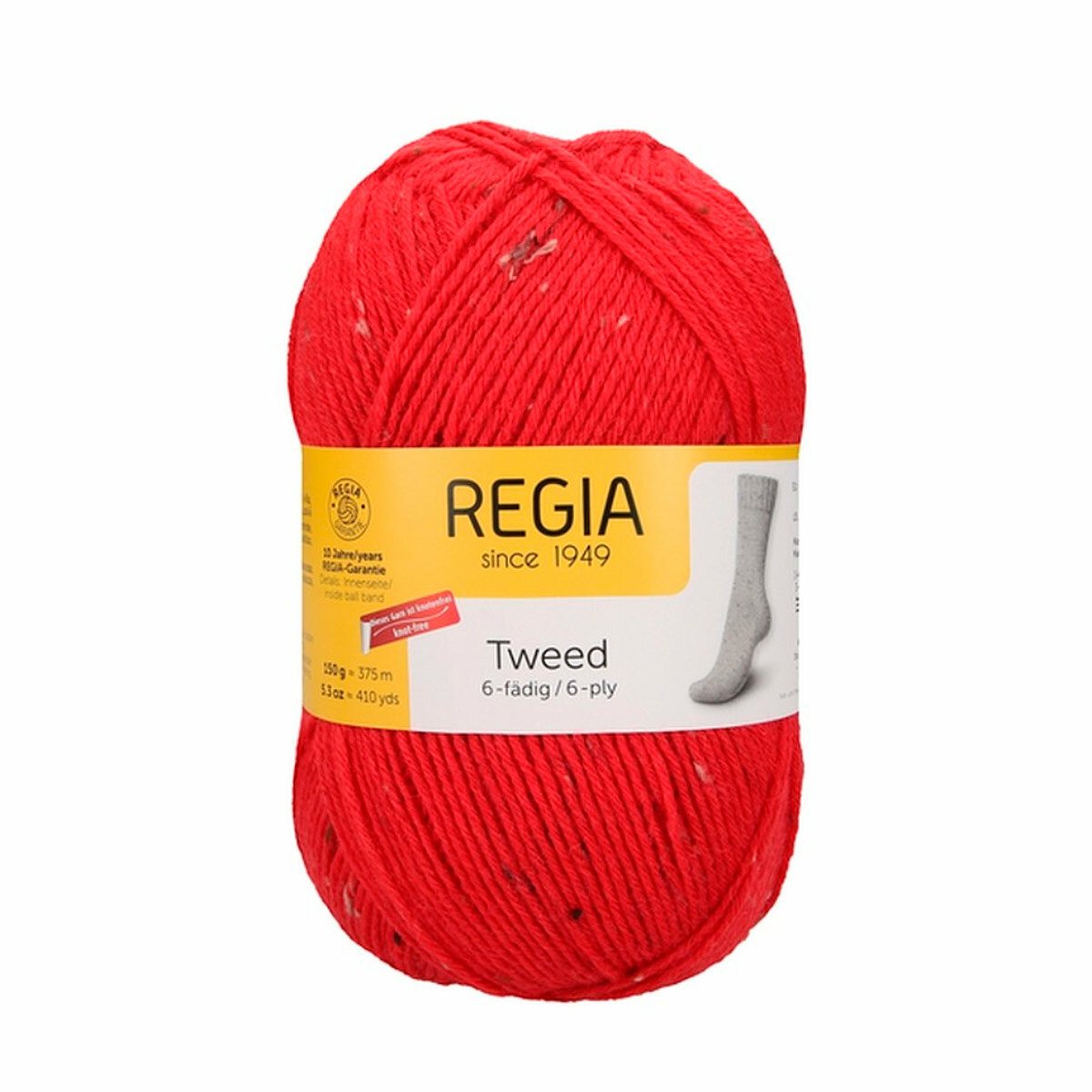 Regia Tweed 6-fadig 150g /Регия Твид 6 ниток 150г/ пряжа, 6 ниток, MEZ, 9801624 (00030, *, tomate tweed (томатный твид), красный)