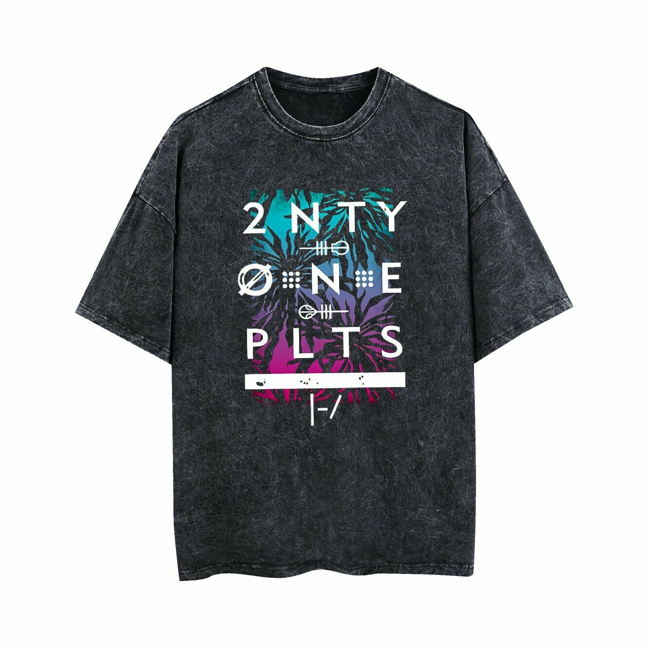 Ретро-футболка Twenty One Pilots Palms Черный ретро-костюм с коротким рукавом