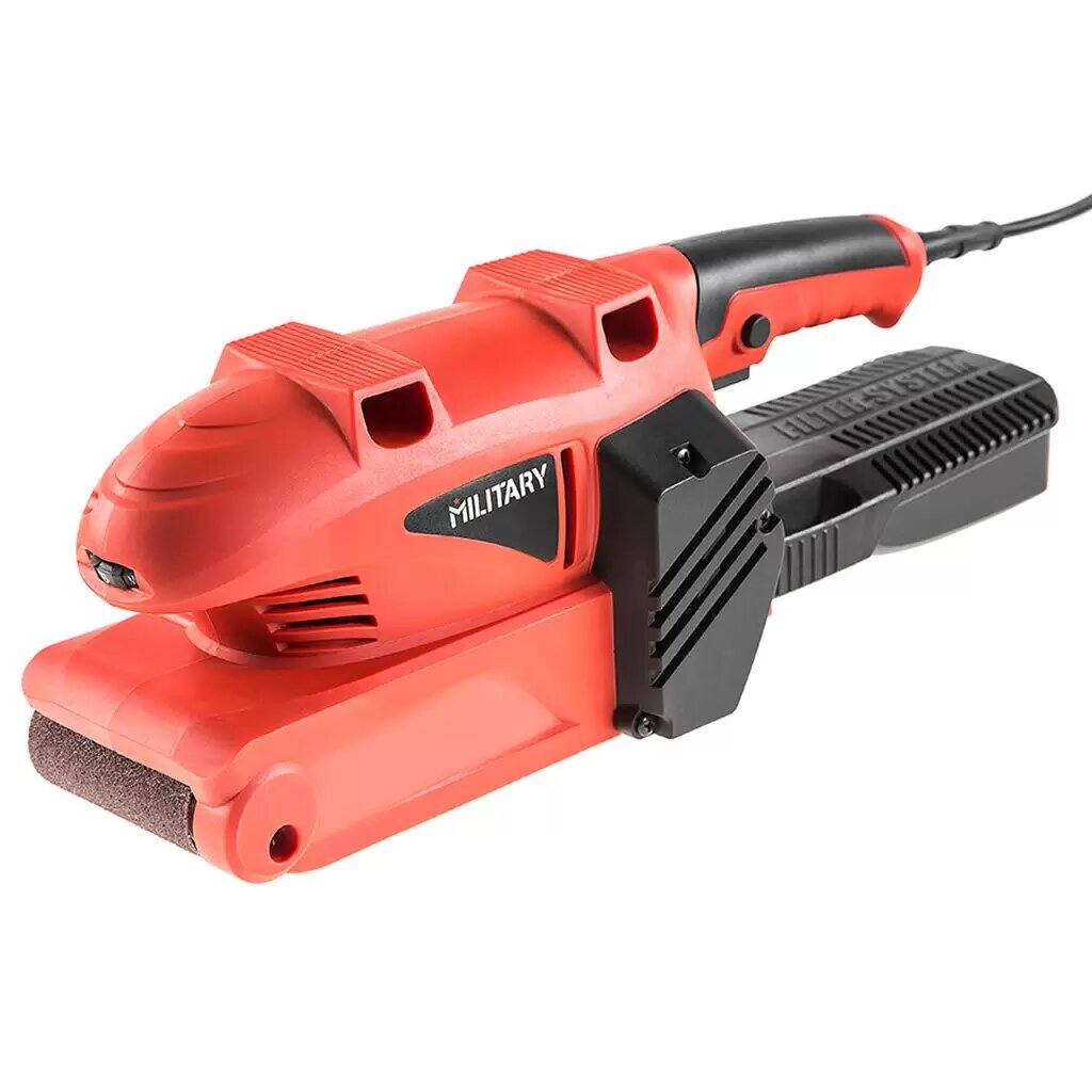 Шлиф. машинка ленточная MILITARY BS600 600Вт, 170-250м/мин, 457х75мм, струбцины (2шт.)