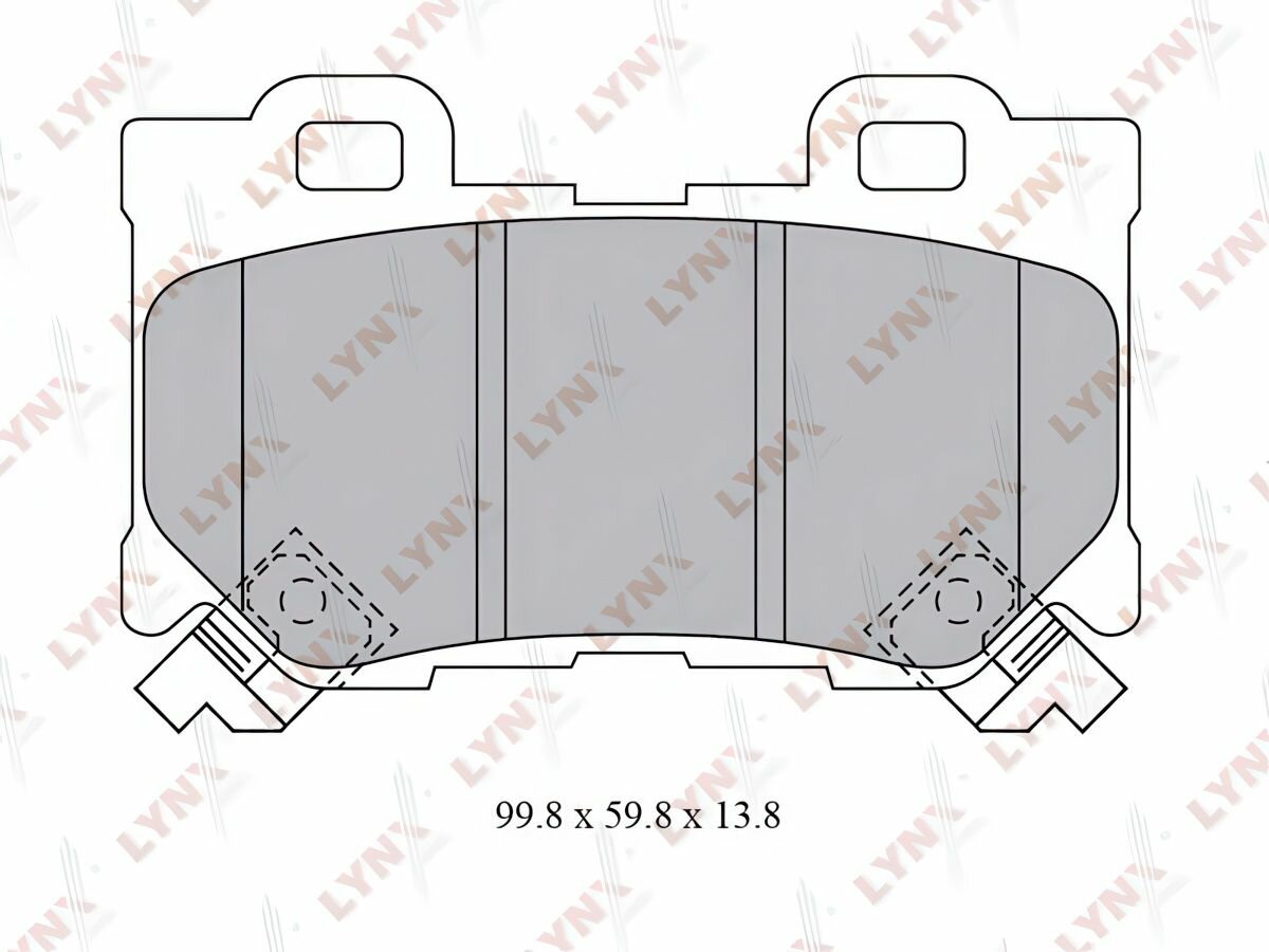 Колодки тормозные дисковые задние, для Инфинити FX, G, M, Q50 арт BD5743 LYNXAUTO