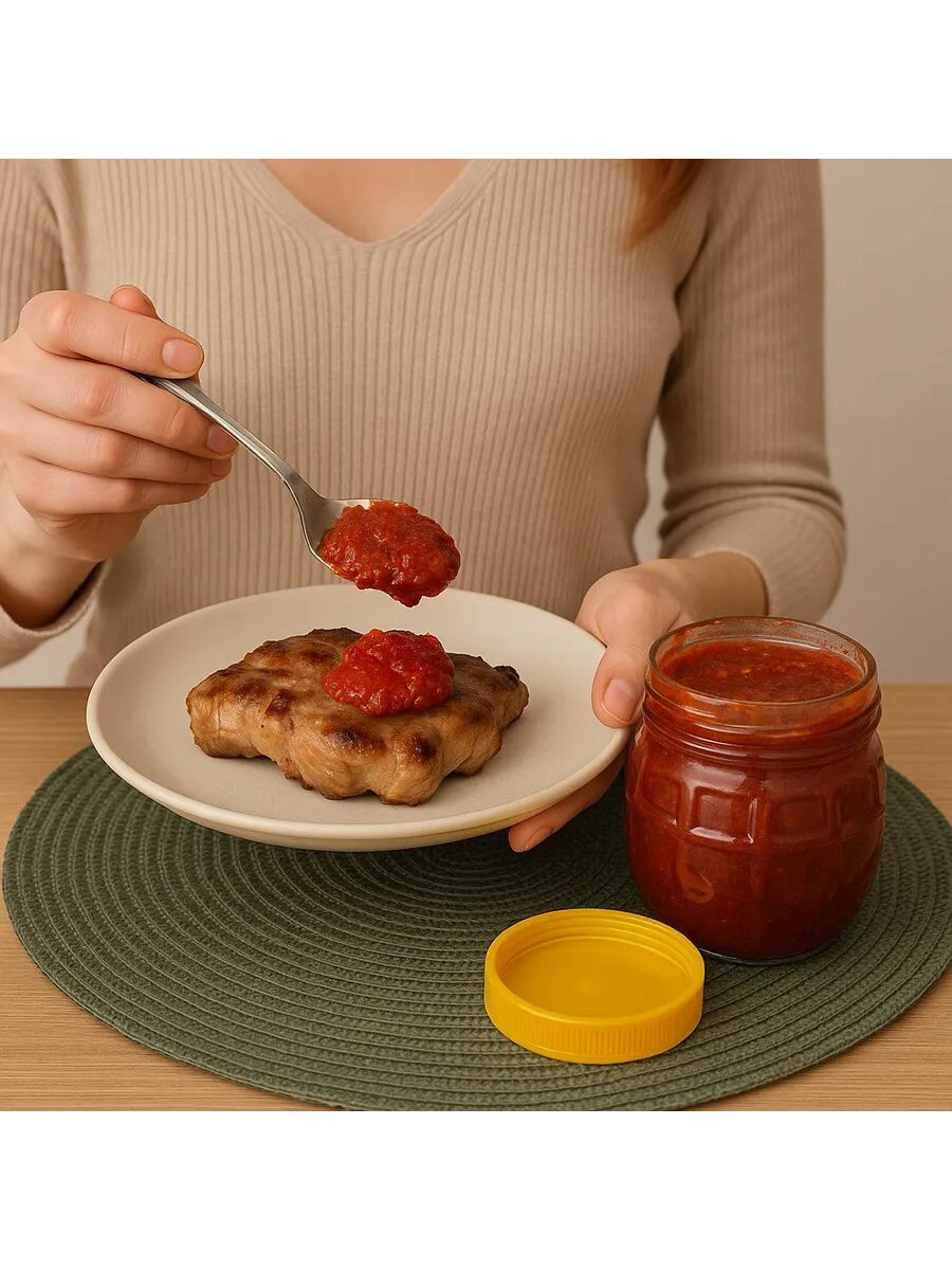 Аджика слабоострая ремесленная без сахара, домашняя 250г