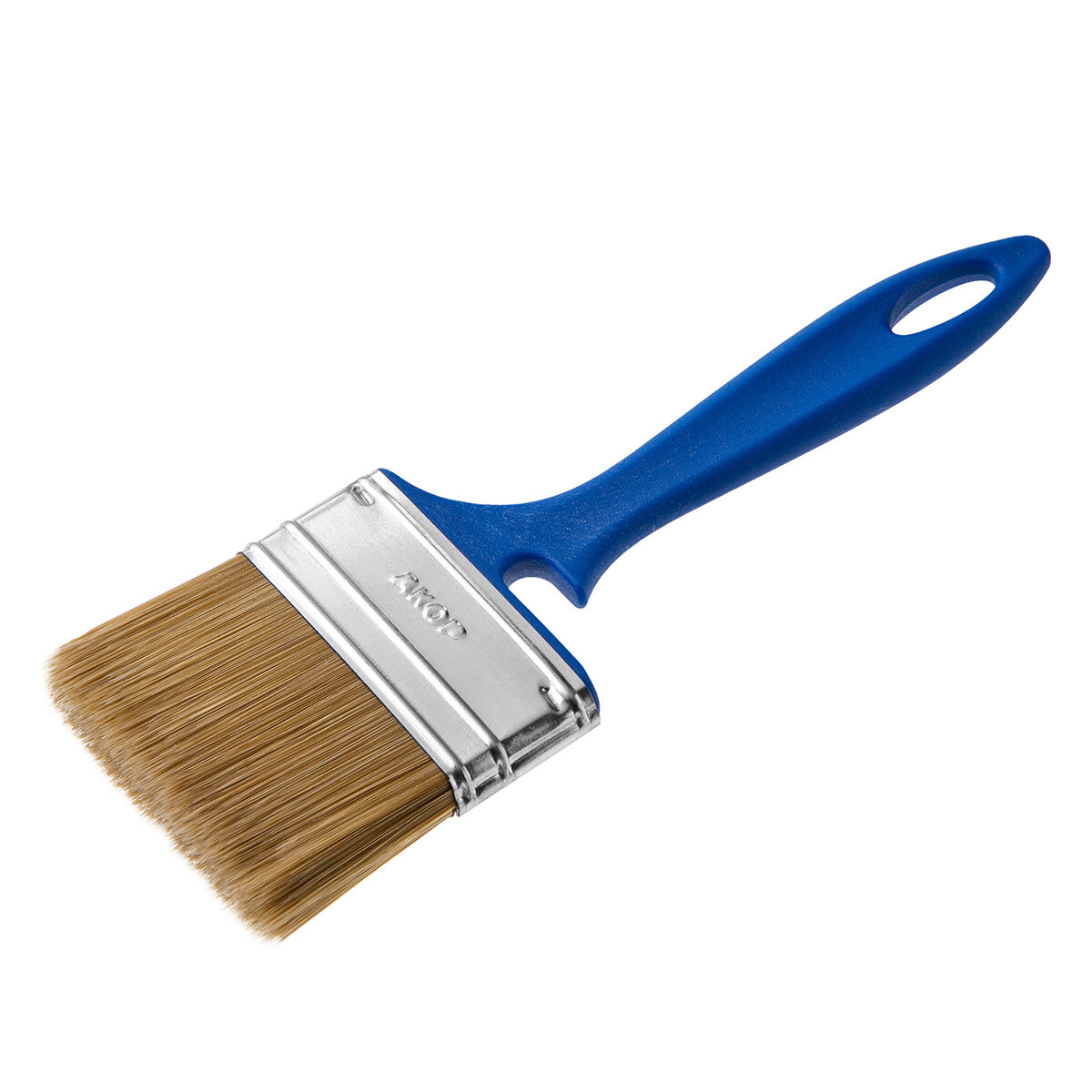 Кисть плоская для лаков Акор Эксперт, искусственная щетина, пластиковая ручка, 70 x 12 мм