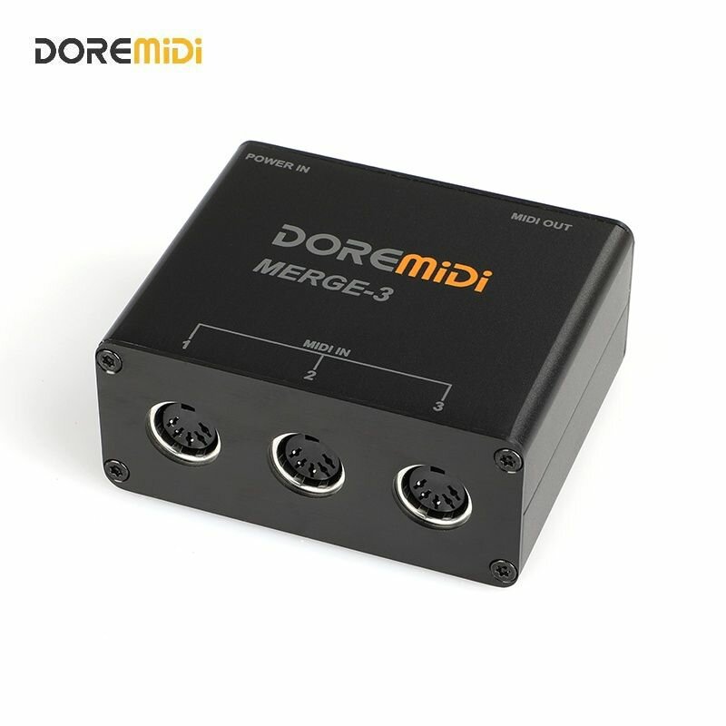 USB-блок питания DOREMiDi MERGE-3 MIDI Merger поддерживает все инструменты с MIDI-интерфейсами