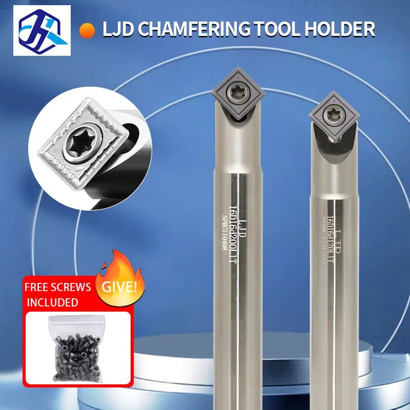 Инструменты для ЧПУ LJD Центрирующий фрезер для снятия фасок Инструмент для обработки сверл с V-образным пазом Обработка сменной вставкой Лезвие с фиксированной точкой no-insert, LJD-C10-8-100L-1T