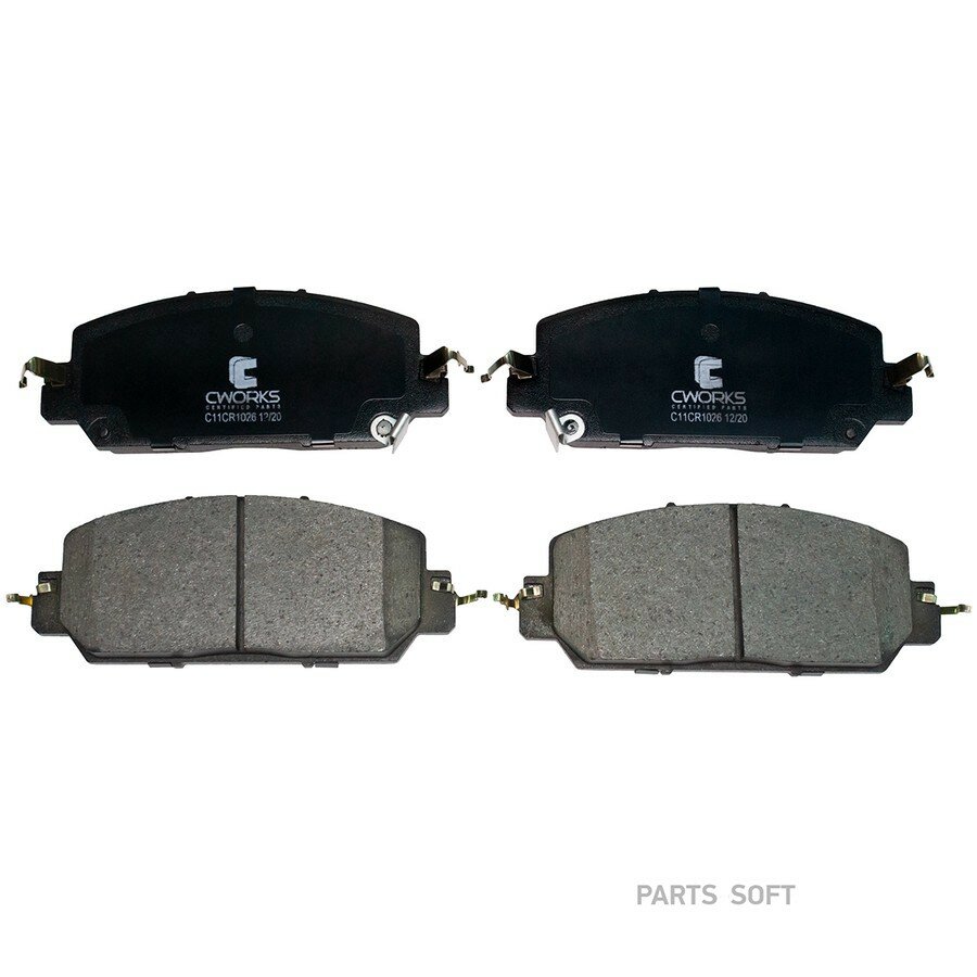 CWORKS Тормозные колодки передние, Low Metallic