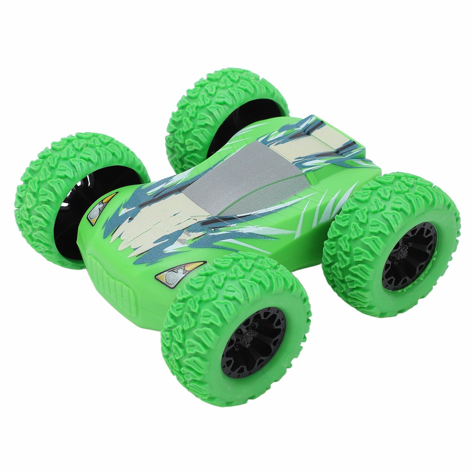 Игрушечный автомобиль с откидным механизмом, двухсторонний раскладной грузовик, трюковые машины для детей 3+, в помещении, на открытом воздухе, зеленый