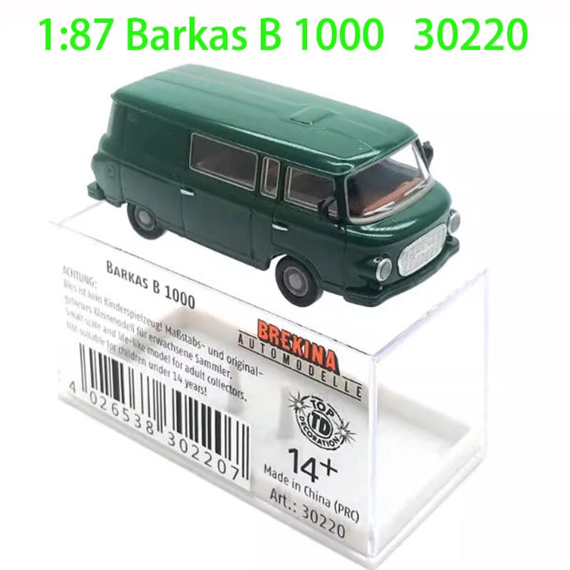 Пластиковая модель автомобиля WELLY Barkas B1000 1:87 Зеленый, 30220