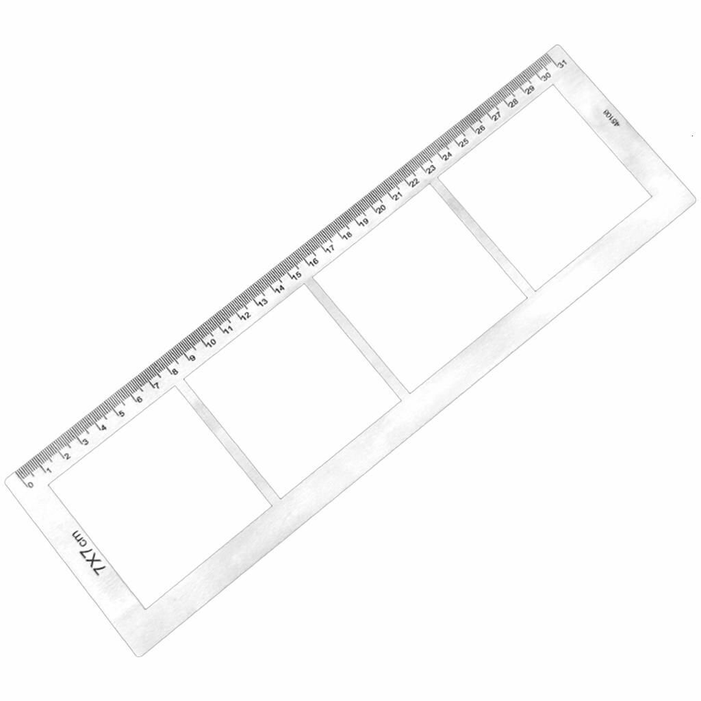 Линейка стальная для художественных работ, 7х7см