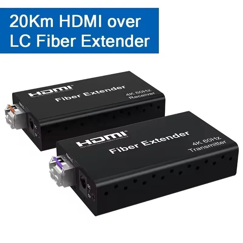 TITAK Оптоволоконный удлинитель HDMI 20 км LC 4K With AU Plug