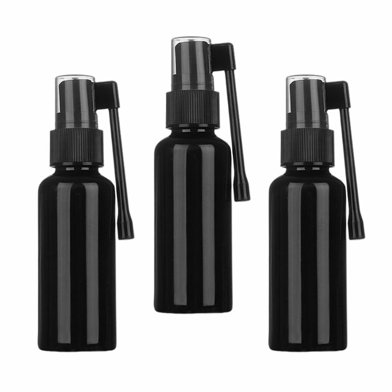 3 черных светонепроницаемых флакона-распылителя - 50 мл