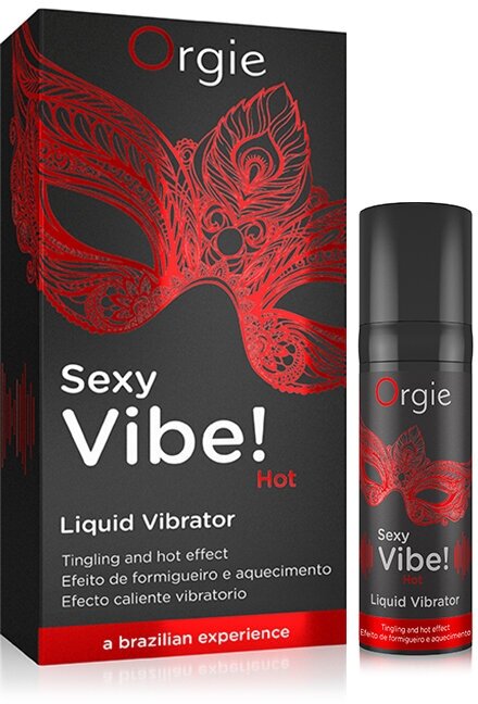 Разогревающий гель для массажа ORGIE Sexy Vibe Hot с эффектом вибрации - 15 мл.