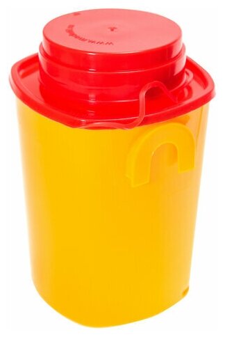 Контейнер для сбора отходов острого инструмента 0.5 л комплект 80 шт. желтый (класс Б)сзпи
