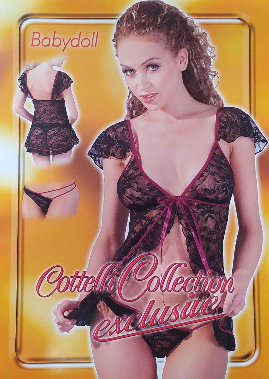 Беббидолл с кружевом на завязке спереди от Cottelli Collection