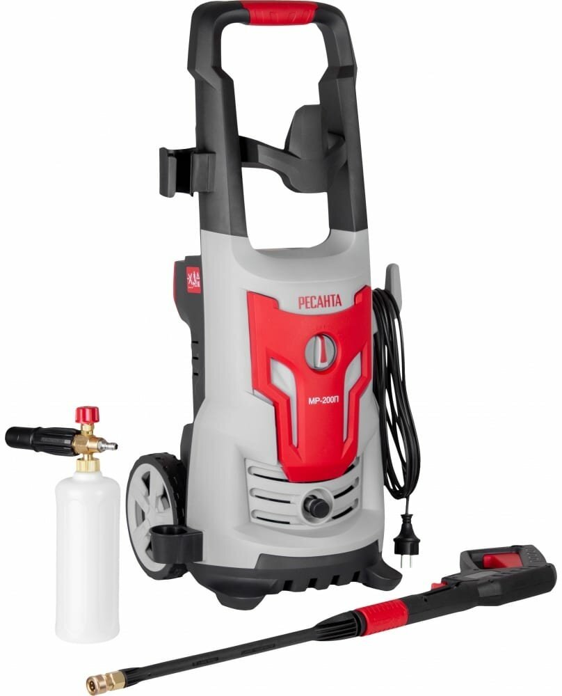 Мойка Ресанта МР-200П 70/8/22, 8 м с пескоструйной насадкой, водозаборным фильтром и пеногенератором