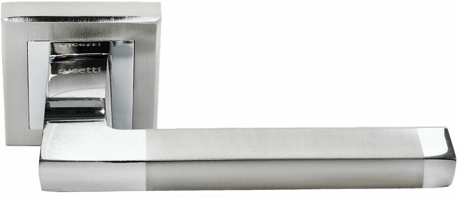 Ручка дверная Rucetti (Ручетти) RAP 17-S SN/CP Цвет - Белый никель/Хром