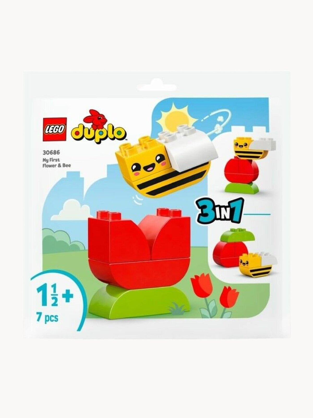 Конструктор пластиковый LEGO Duplo Мой первый цветок и пчелка 7 деталей