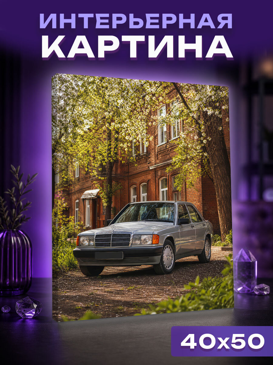 Интерьерная картина Серебристая классика весеннего двора
