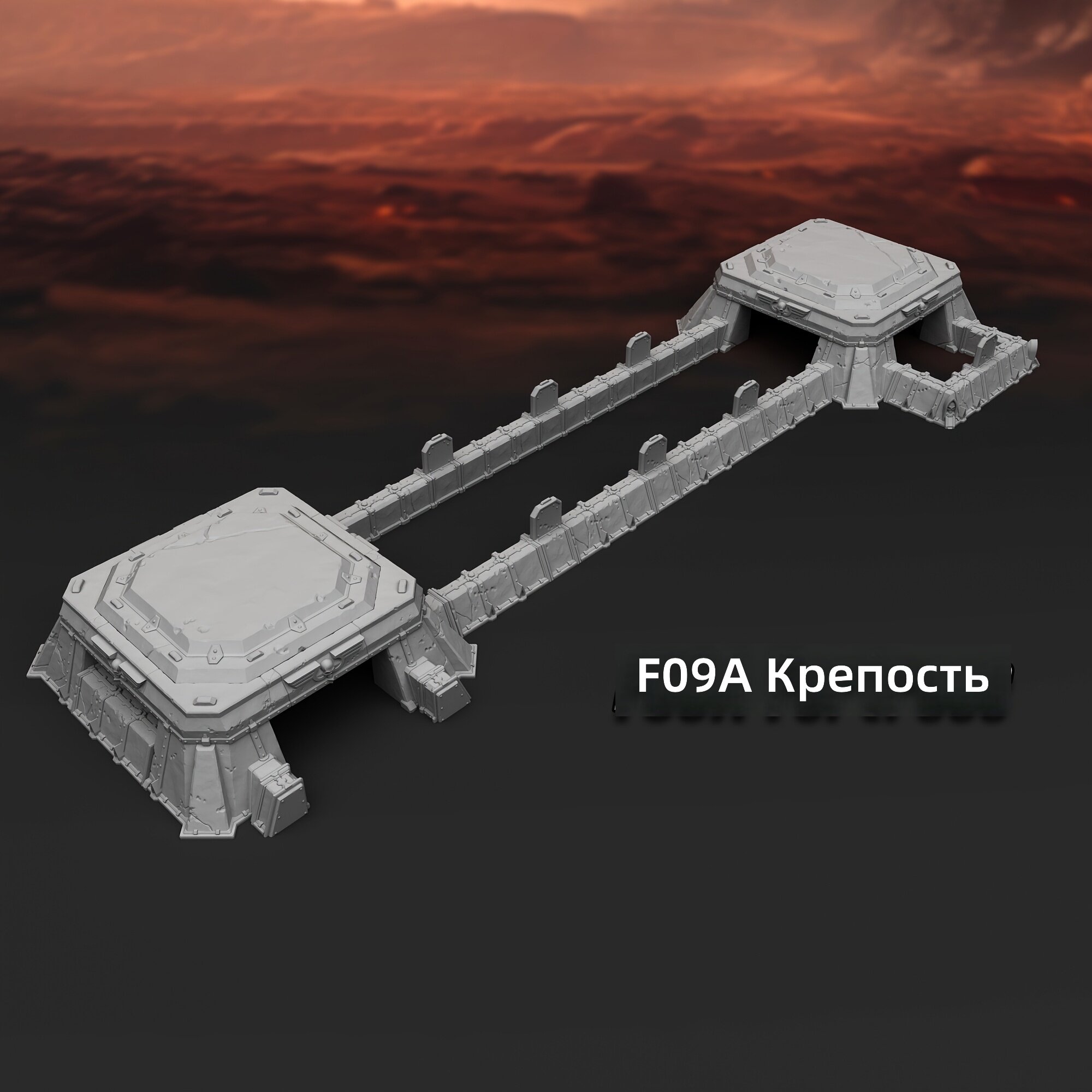 Набор миниатюр крепостных и оборонительных стен F09A из прочной АБС-смолы для настольных игр и RPG