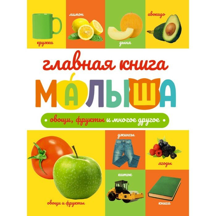 Обучающее пособие Проф-пресс Главная книга малыша. Овощи, фрукты и многое другое. 96 страниц. 2023 год, коллектив авторов